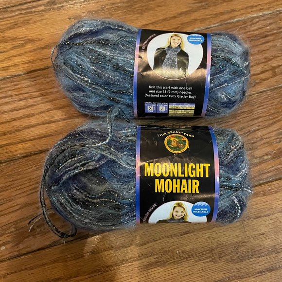 Lion Brand Yarn | Office | 2 Skeins Lion Brand Yarn Moonlight Mohair ...
